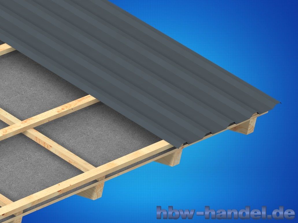 Blechdach, Dachblech, Trapezblech Aluminium für Dacheindeckung, Vordächer, Überdachungen aus ...